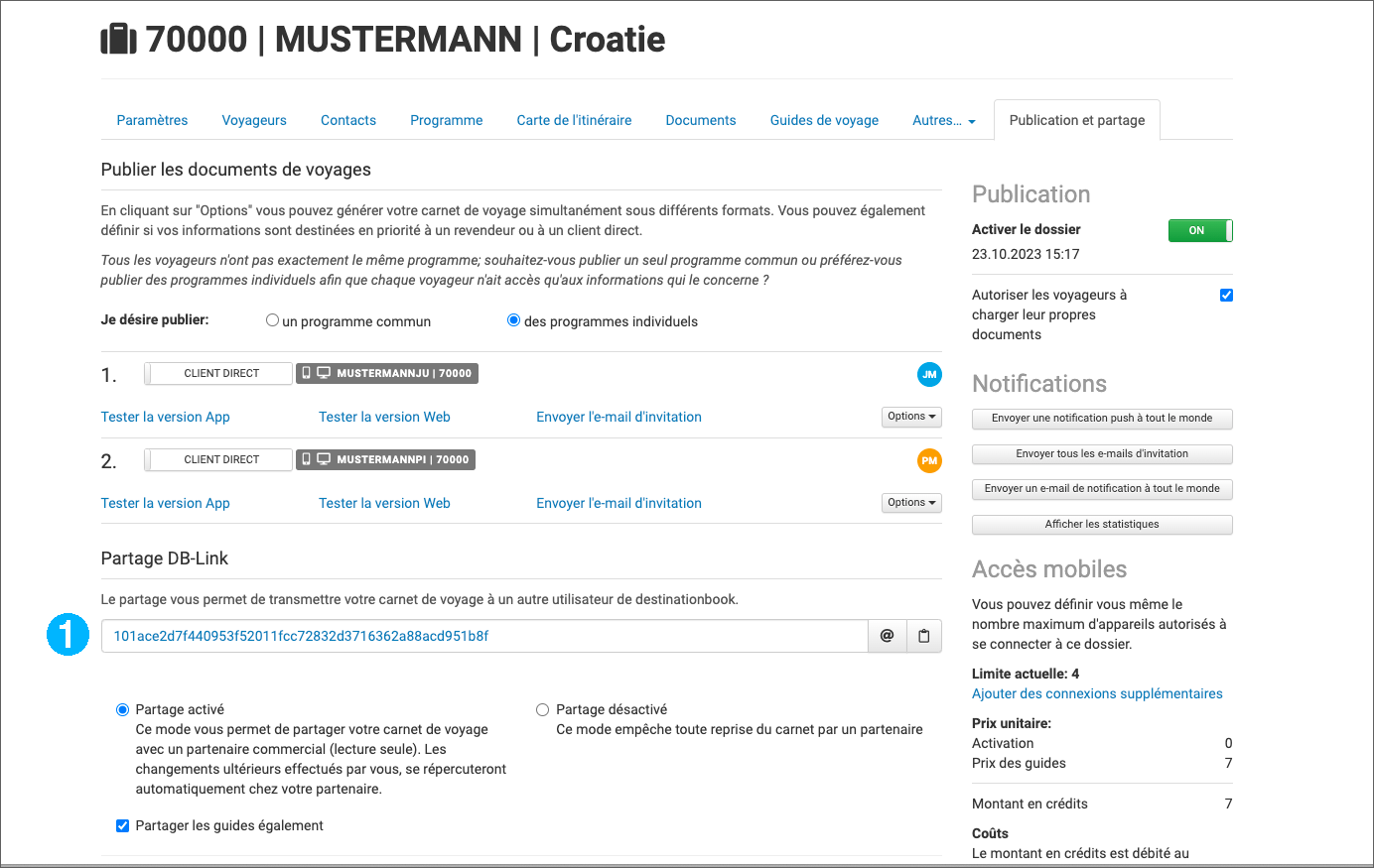 Partage DB-Link | Destinationbook